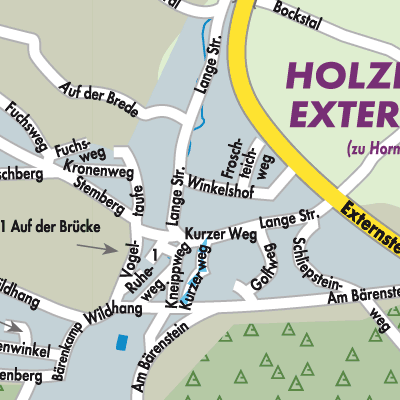Holzhausen-Externsteine - Stadtpläne und Landkarten