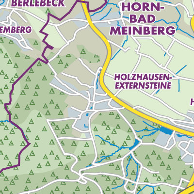 Holzhausen-Externsteine - Stadtpläne und Landkarten