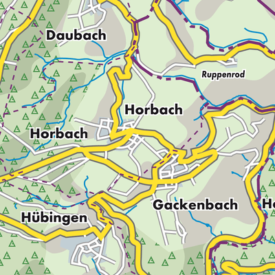 Horbach - Stadtpläne und Landkarten