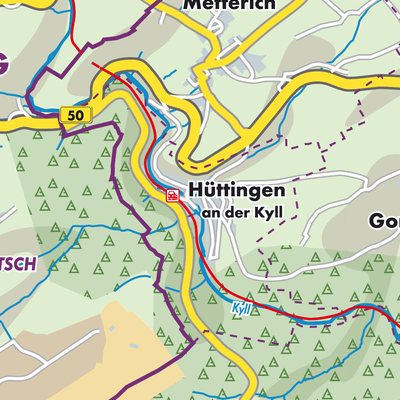Hüttingen an der Kyll - Stadtpläne und Landkarten