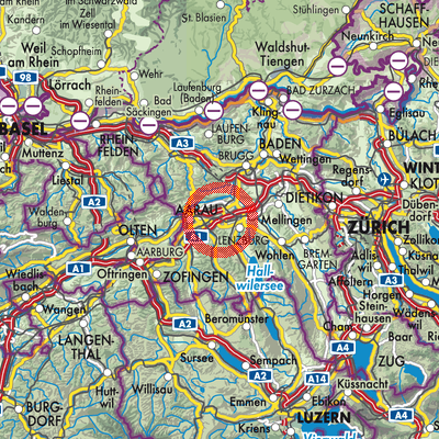 Hunzenschwil - Stadtpläne und Landkarten