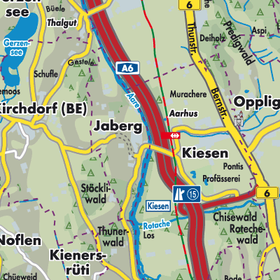 Jaberg - Stadtpläne und Landkarten