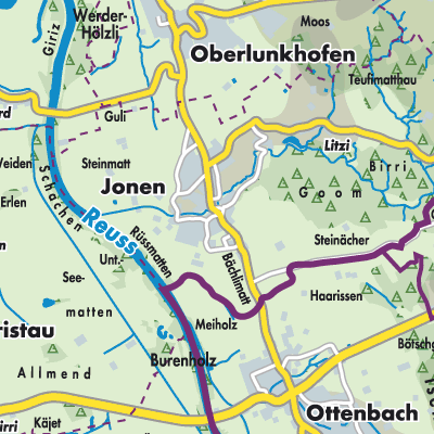 Jonen - Stadtpläne und Landkarten