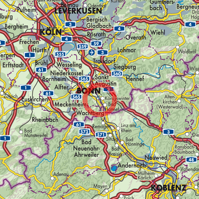 Königswinter - Stadtpläne und Landkarten