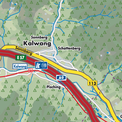 Kalwang - Stadtpläne und Landkarten