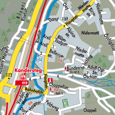 Kandersteg - Stadtpläne und Landkarten