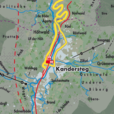 Kandersteg - Stadtpläne und Landkarten