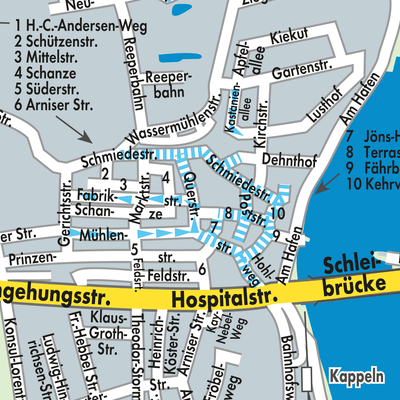 Kappeln - Stadtpläne und Landkarten