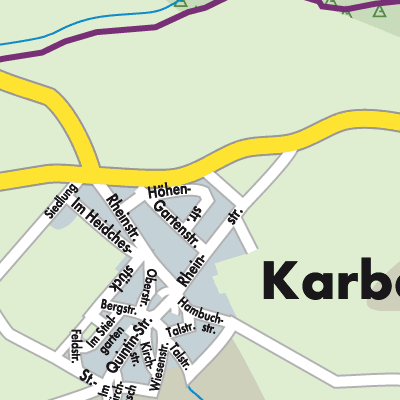 Karbach - Stadtpläne und Landkarten
