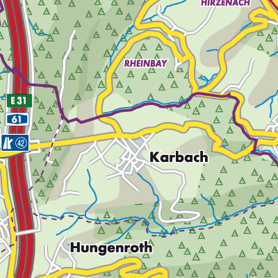Karbach - Stadtpläne und Landkarten
