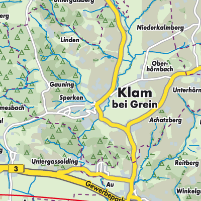 Klam - Stadtpläne und Landkarten