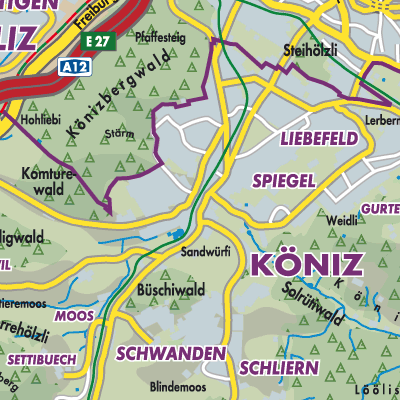Köniz - Stadtpläne und Landkarten