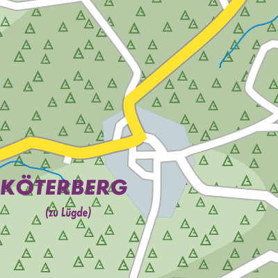 Köterberg - Stadtpläne und Landkarten