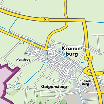 Kranenburg - Stadtpläne und Landkarten