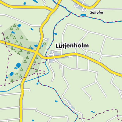 Lütjenholm - Stadtpläne und Landkarten