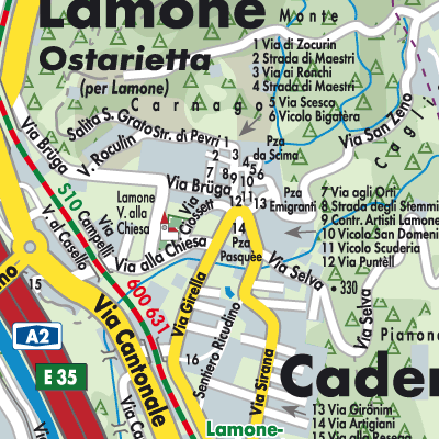 Lamone - Stadtpläne und Landkarten