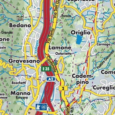 Lamone - Stadtpläne und Landkarten