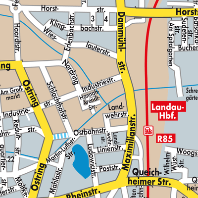 Landau in der Pfalz - Stadtpläne und Landkarten