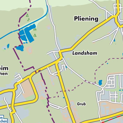 Landsham - Stadtpläne und Landkarten