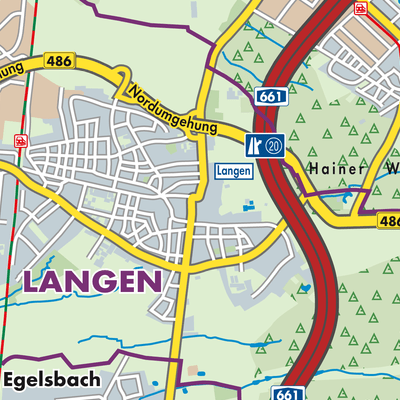 Langen - Stadtpläne und Landkarten