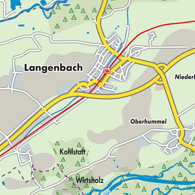 Langenbach - Stadtpläne und Landkarten