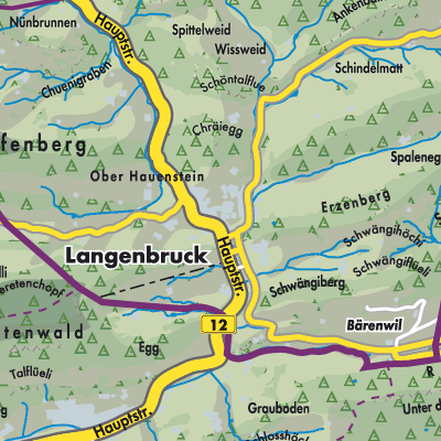 Langenbruck - Stadtpläne und Landkarten