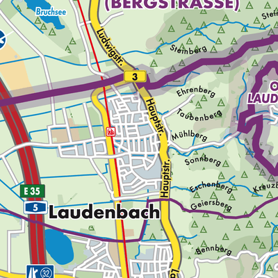 Laudenbach - Stadtpläne und Landkarten