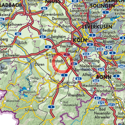 Lechenich - Stadtpläne und Landkarten