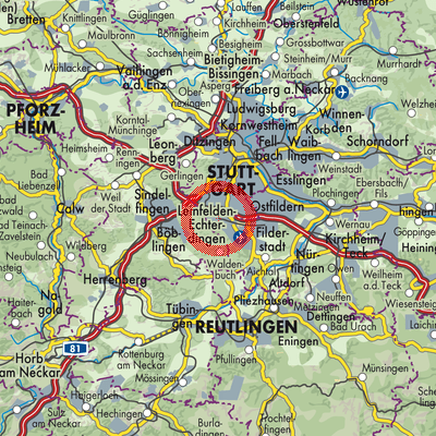 Leinfelden - Stadtpläne und Landkarten