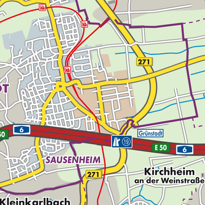 Leiningerland - Stadtpläne und Landkarten