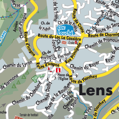 Lens - Stadtpläne und Landkarten
