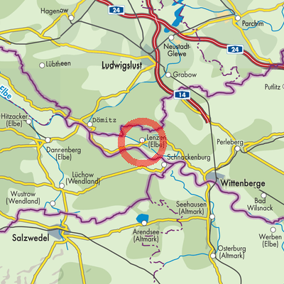 Lenzen (Elbe) - Stadtpläne und Landkarten