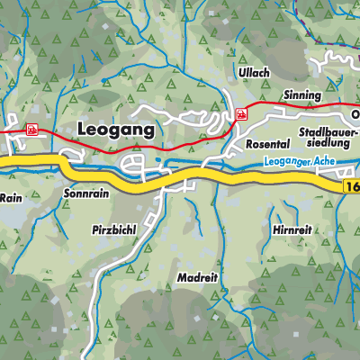 Leogang - Stadtpläne und Landkarten