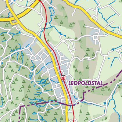 Leopoldstal - Stadtpläne und Landkarten