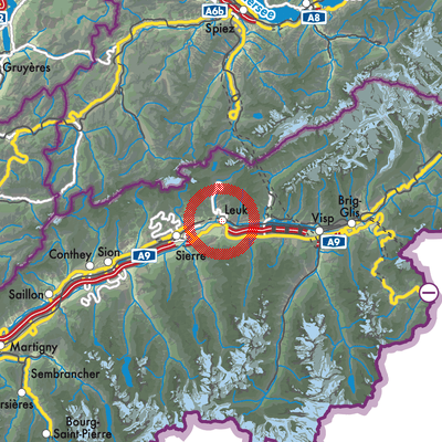 Leuk - Stadtpläne und Landkarten
