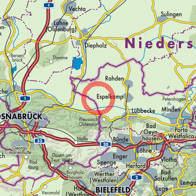 Levern - Stadtpläne und Landkarten