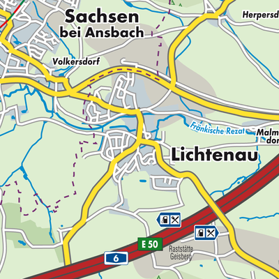 Lichtenau - Stadtpläne und Landkarten