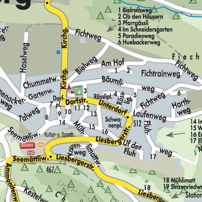 Liesberg - Stadtpläne und Landkarten