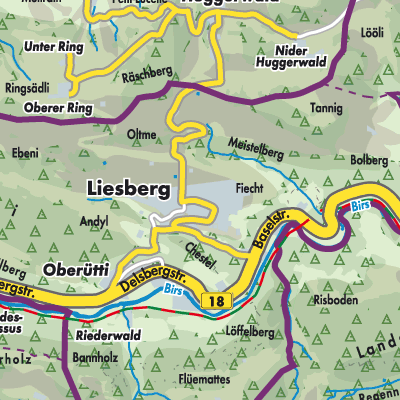 Liesberg - Stadtpläne und Landkarten