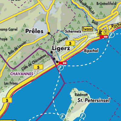 Ligerz - Stadtpläne und Landkarten