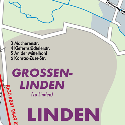 Linden - Stadtpläne und Landkarten