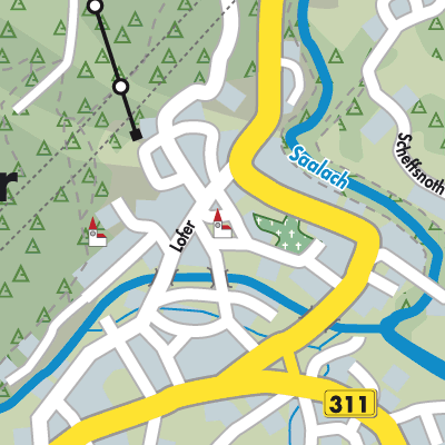 Lofer - Stadtpläne und Landkarten