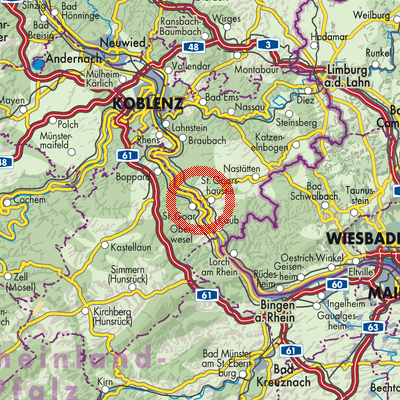 Loreley - Stadtpläne und Landkarten