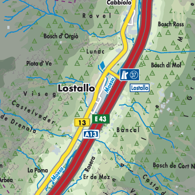 Lostallo - Stadtpläne und Landkarten
