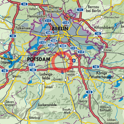 Mahlow - Stadtpläne und Landkarten