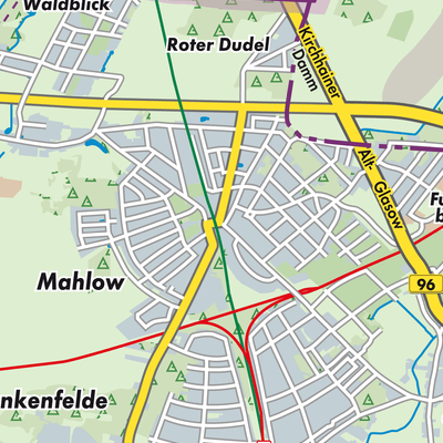 Mahlow - Stadtpläne und Landkarten