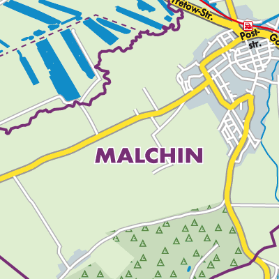 Malchin am Kummerower See - Stadtpläne und Landkarten