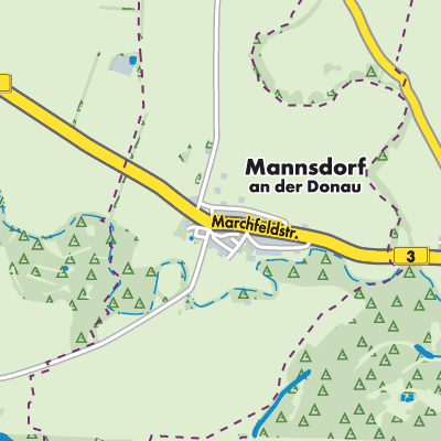 Mannsdorf an der Donau - Stadtpläne und Landkarten