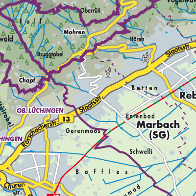 Marbach - Stadtpläne und Landkarten