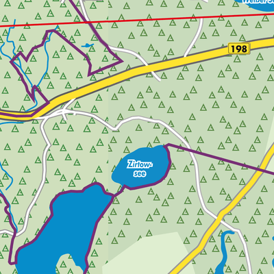Mecklenburgische Kleinseenplatte - Stadtpläne und Landkarten